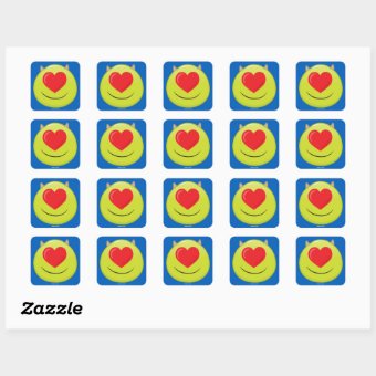 Mike Emoji Square Sticker | Zazzle