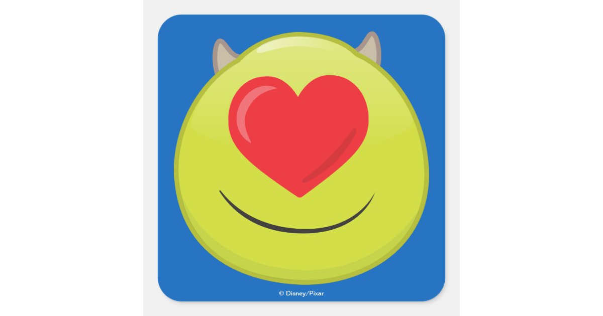 Mike Emoji Square Sticker | Zazzle