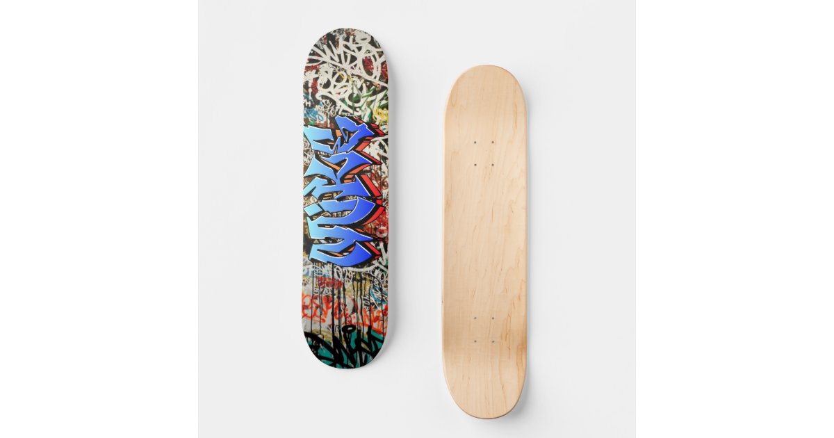 Mike Graffiti Custom Personalized Skateboard | Zazzle