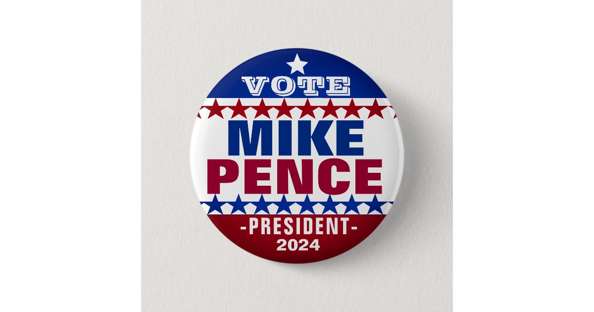 Mike Pence for President 2024 Campaign Button | Zazzle