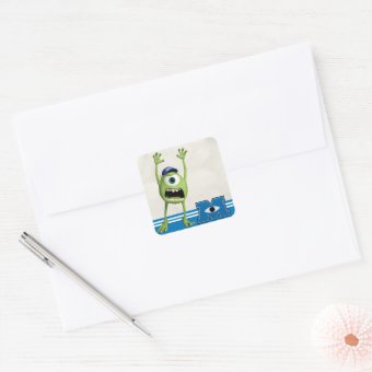 Mike Scaring Square Sticker | Zazzle