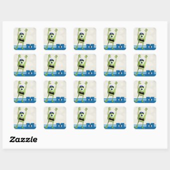 Mike Scaring Square Sticker | Zazzle