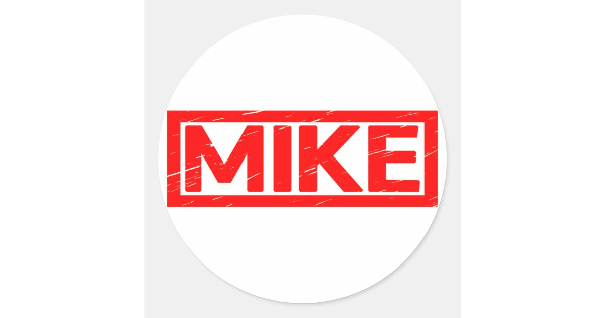 Mike Stamp Classic Round Sticker | Zazzle