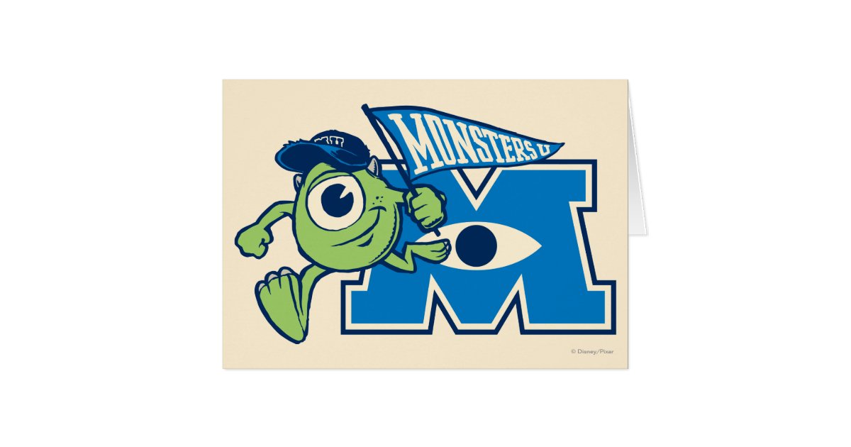 Mike with Monsters U Flag | Zazzle