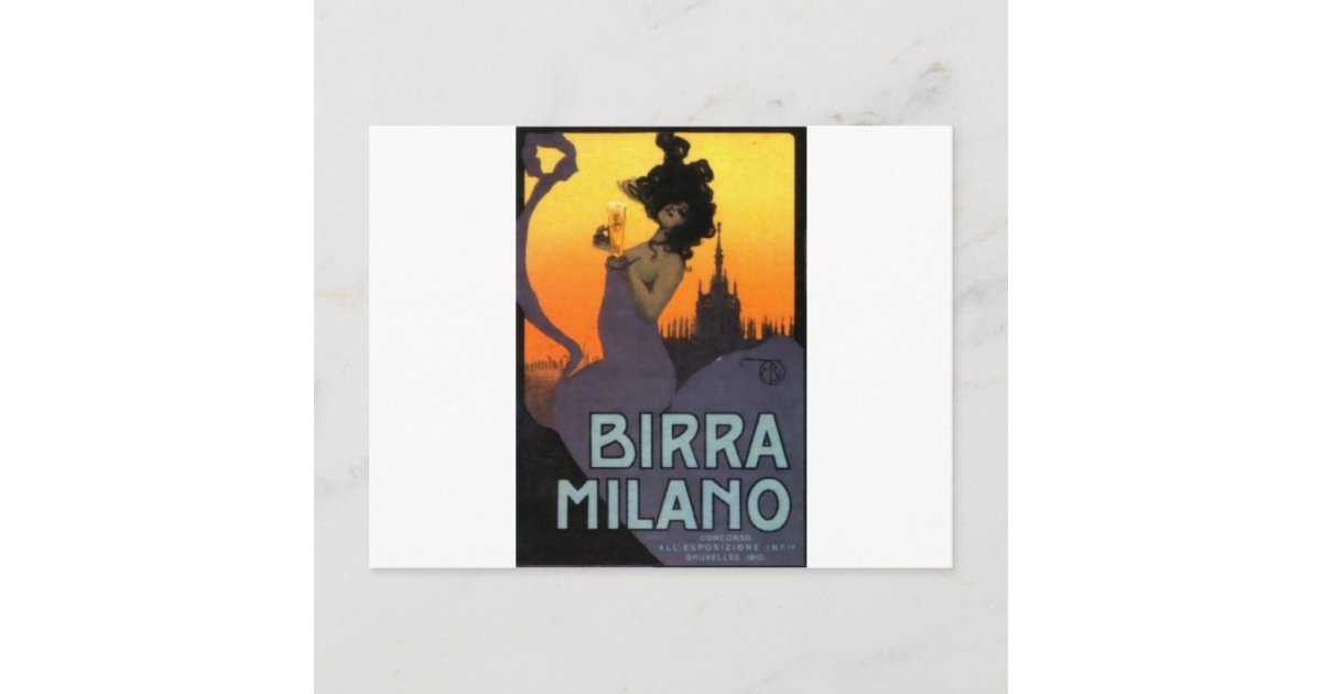 Milan Beer by Raphael Kirchner Postcard | Zazzle