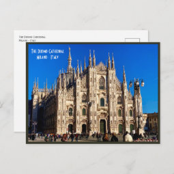 Milan Duomo Cathedral - Italy Postcard | Zazzle