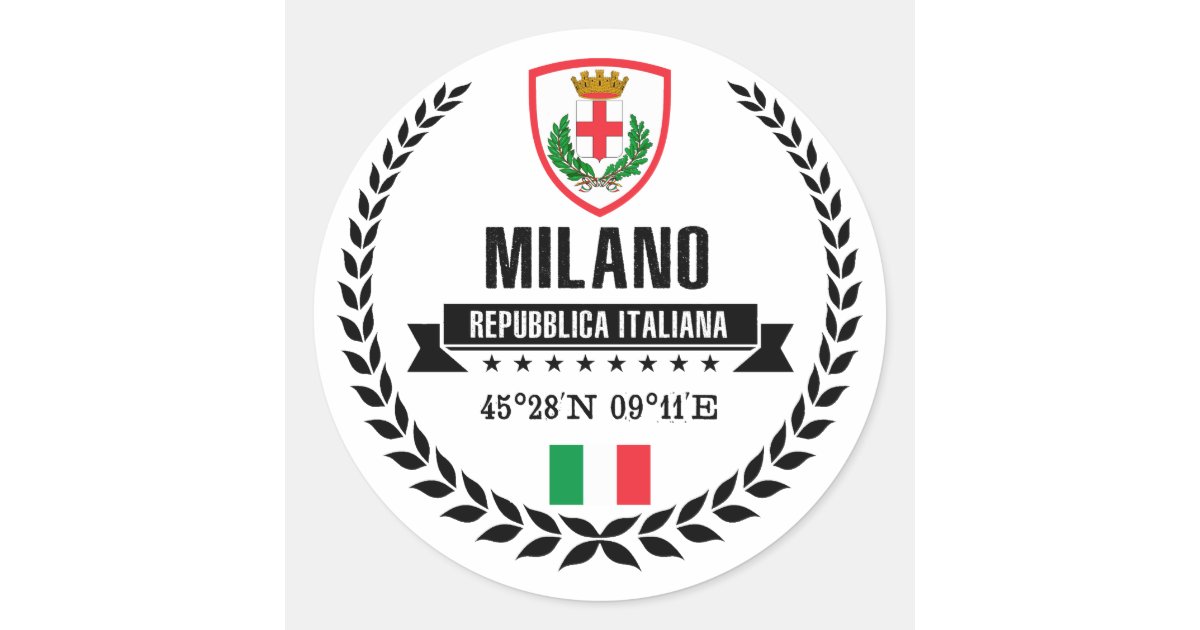 Milano Classic Round Sticker | Zazzle