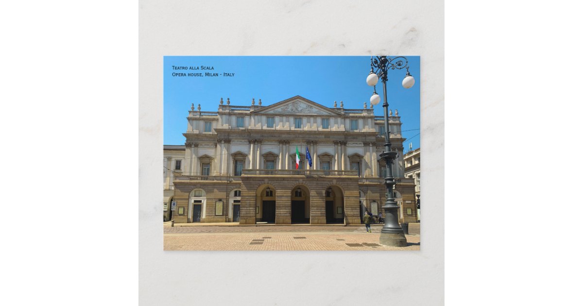 Milano, Italy - La Scala Theater, opera house Postcard | Zazzle
