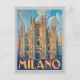 Milano, Italy Retro Postcard | Zazzle