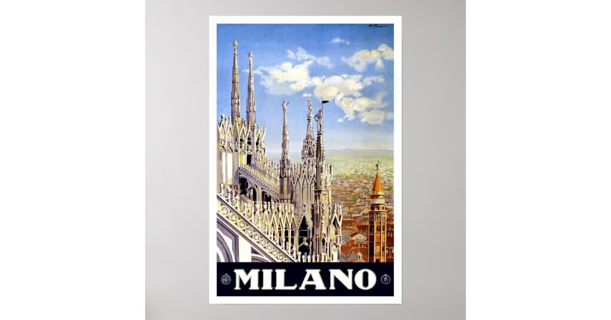 Milano Italy Travel Poster | Zazzle
