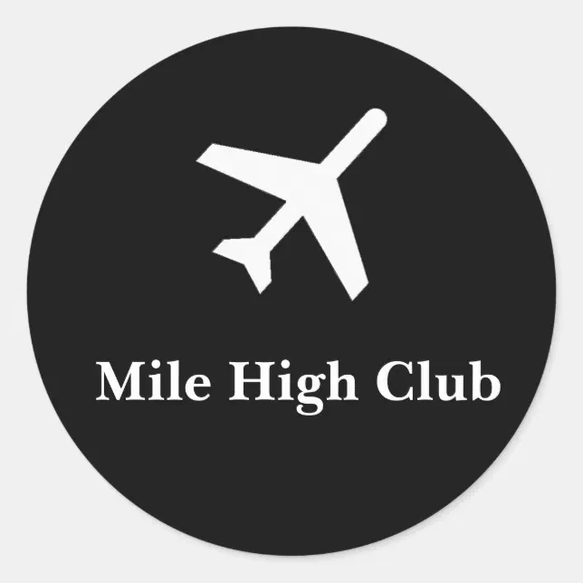 Mile High Club Sticker | Zazzle