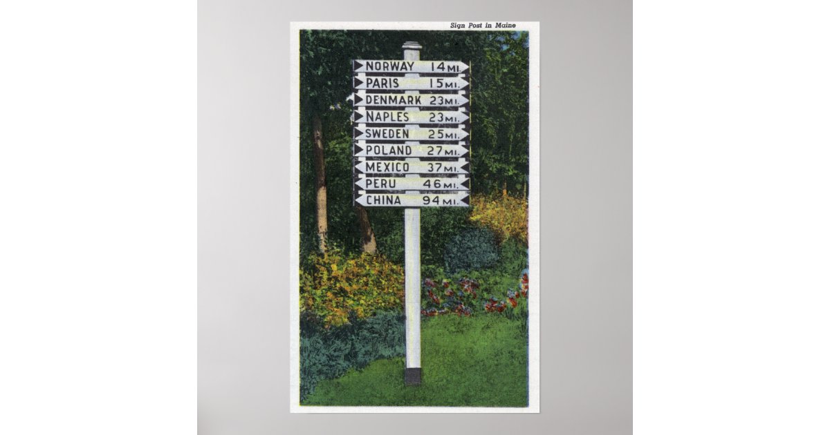 Mile Marker Sign Post | Zazzle