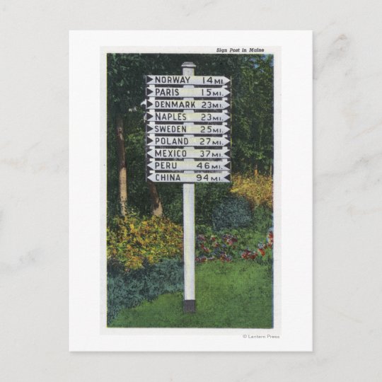 Mile Marker Sign Post Postcard | Zazzle.com