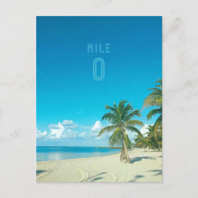 MILE ZERO postcard | Zazzle