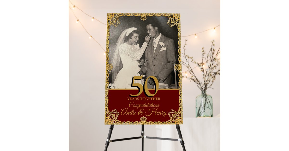 Milestone Anniversary Welcome Sign | Zazzle
