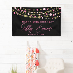 Milestone birthday banner customize, 50th | Zazzle