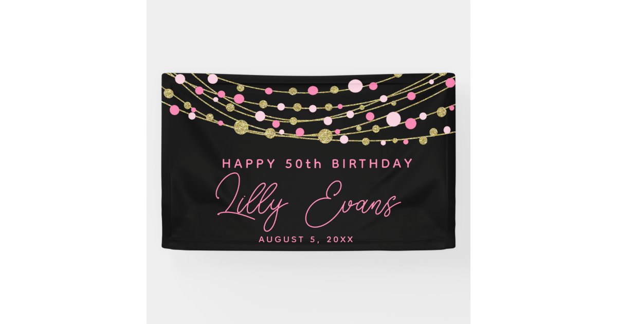 Milestone birthday banner customize, 50th | Zazzle