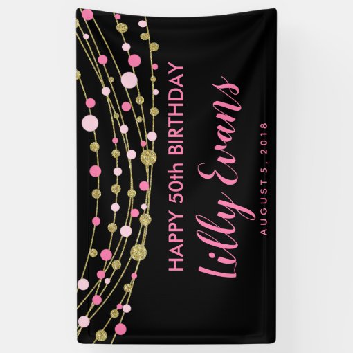 Milestone birthday banner customize, 50th | Zazzle