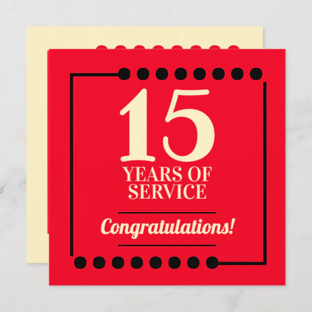 Milestone employee anniversary recognition award invitation | Zazzle