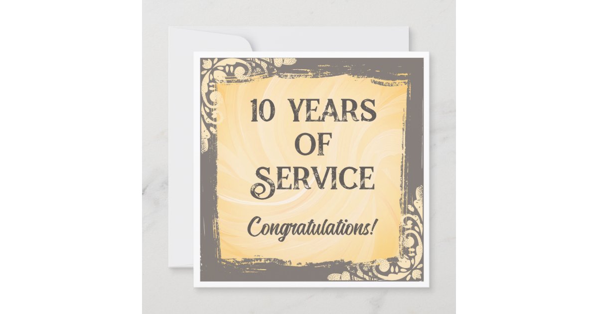 Milestone employee anniversary recognition award invitation | Zazzle