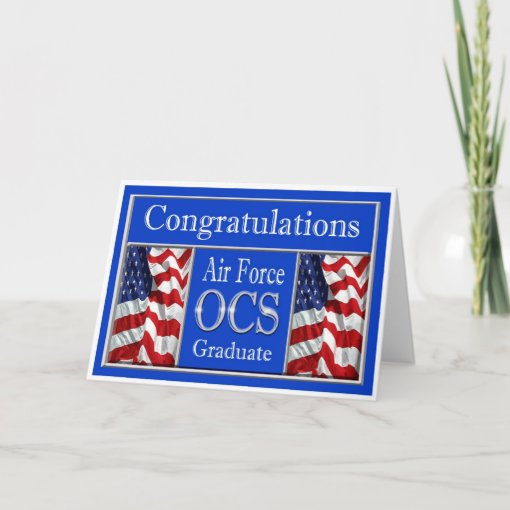Military Air Force OCS Graduation Card | Zazzle