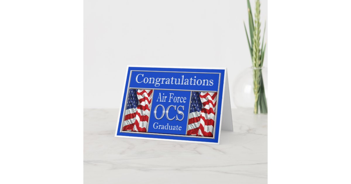 Military Air Force OCS Graduation Card | Zazzle