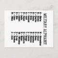 Military Alphabet Phonetic Code, Alpha Bravo... Holiday Postcard | Zazzle
