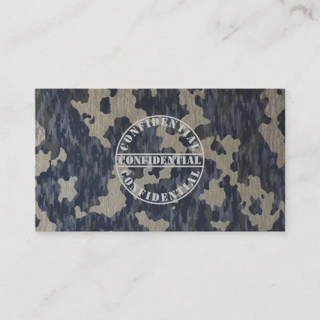 Military Armed Forces Recruiter Faded Camouflage Business Card | Zazzle