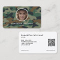 Military Army QR Photo Business Card | Zazzle
