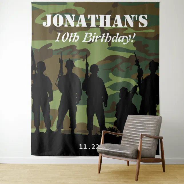 Military Army Soldier Photo Backdrop | Zazzle