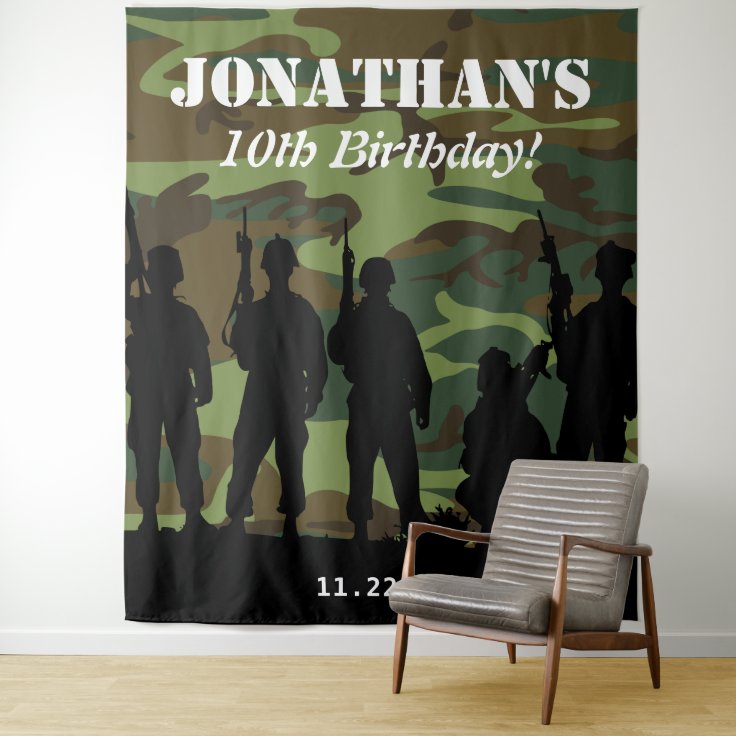 Military Army Soldier Photo Backdrop | Zazzle