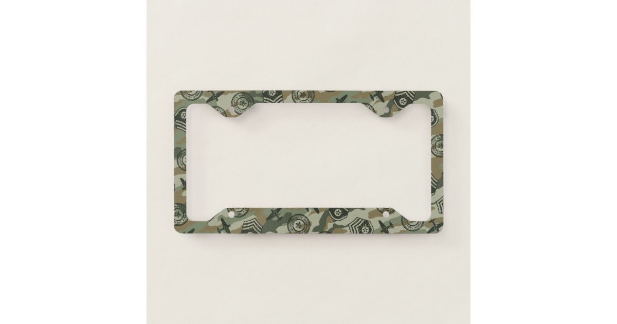 Military badges license plate frame | Zazzle