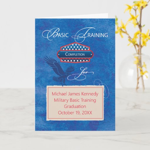 Military Basic Training Blue, Customizable Card | Zazzle