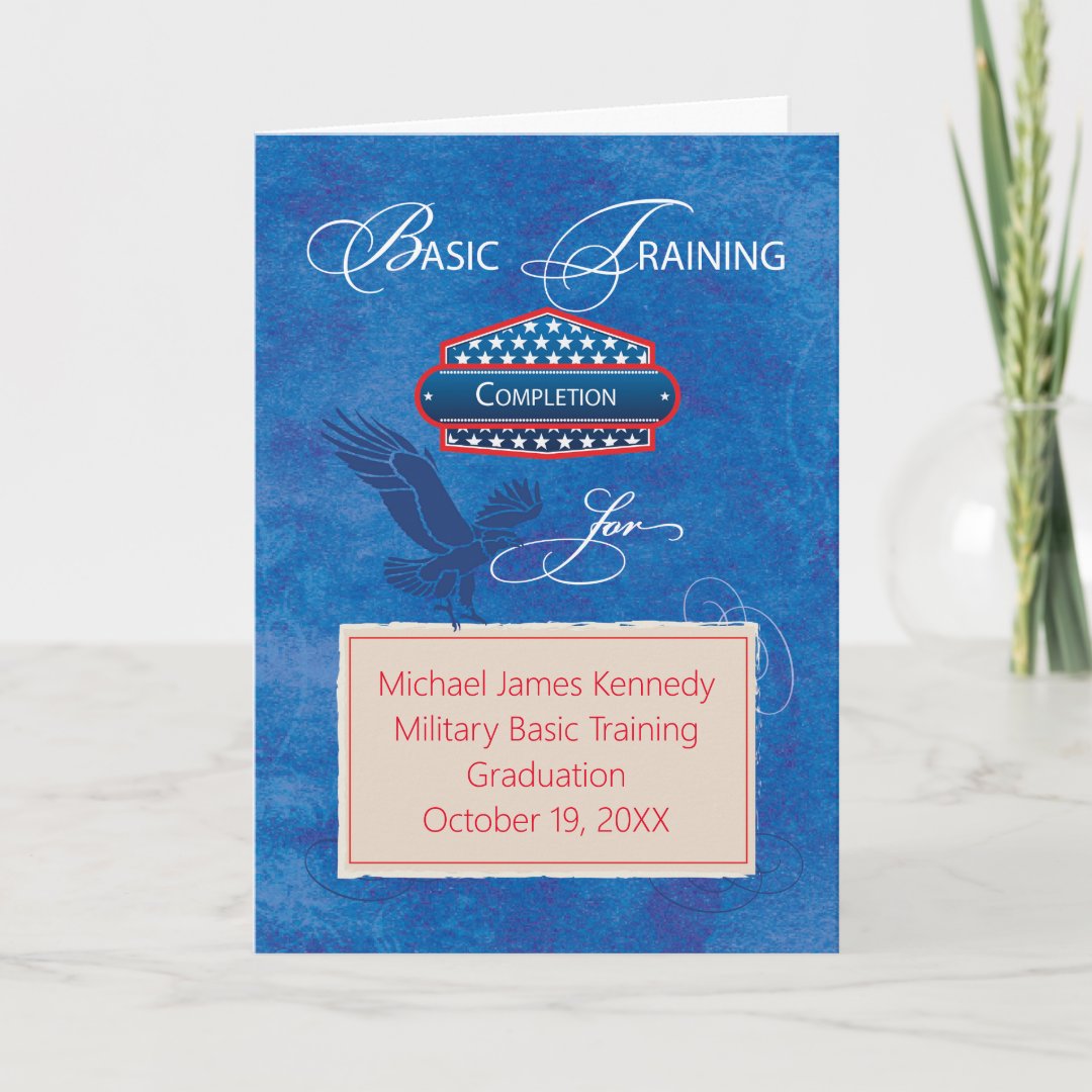 Military Basic Training Blue, Customizable Card | Zazzle
