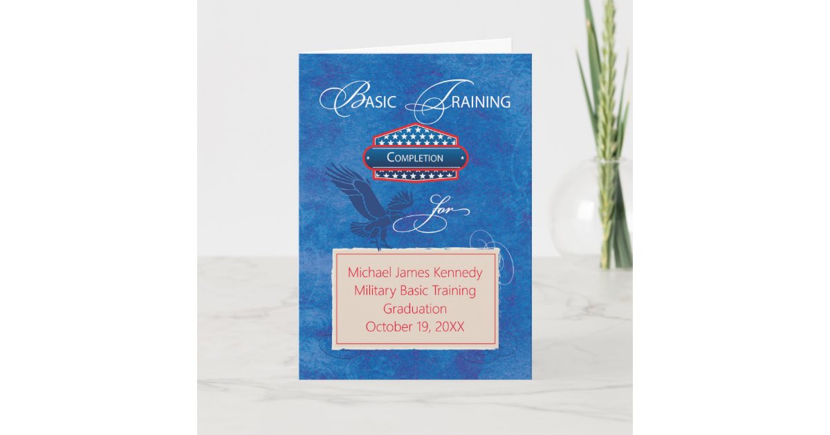 Military Basic Training Blue, Customizable Card | Zazzle