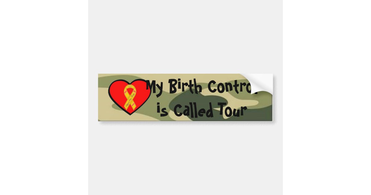 Military Birth Control Bumper Sticker | Zazzle