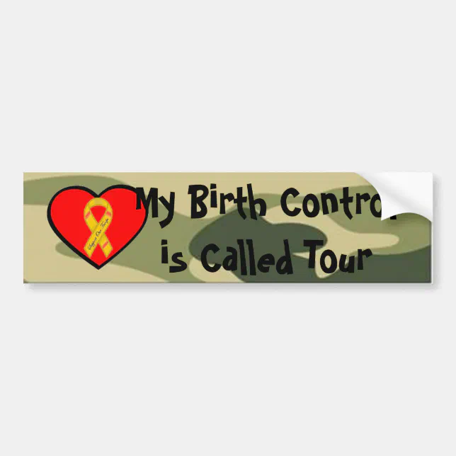 Military Birth Control Bumper Sticker | Zazzle