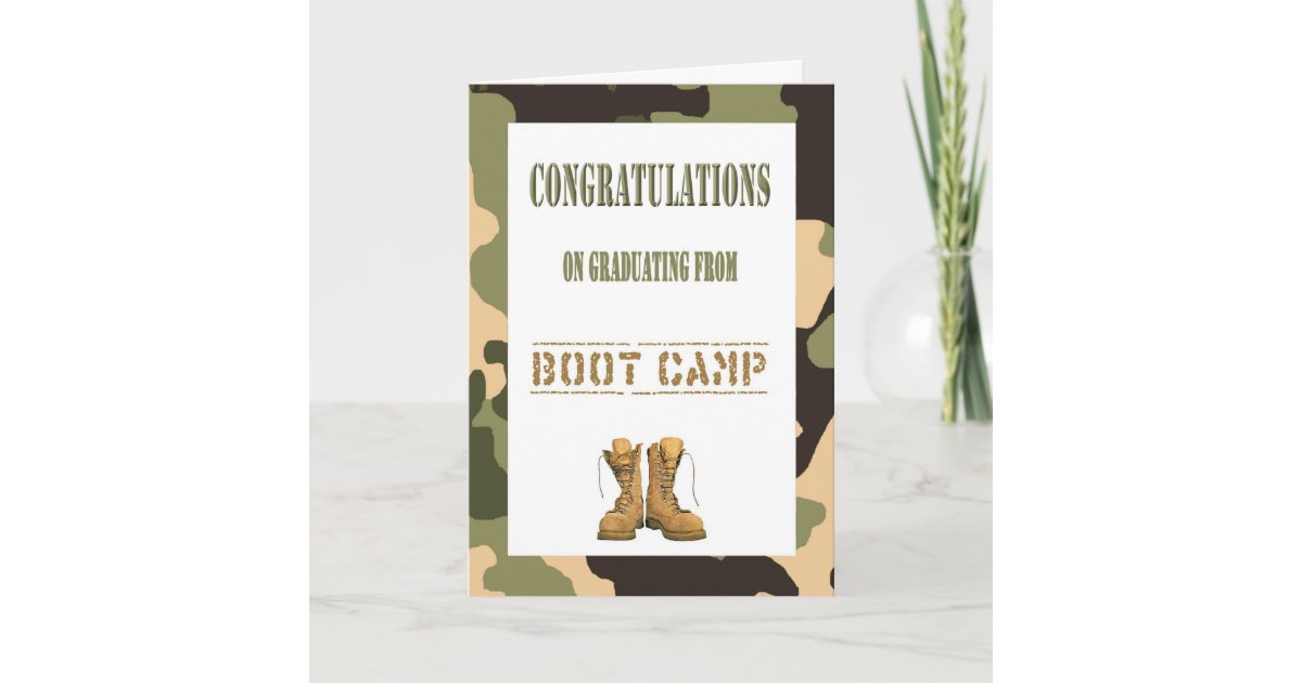 Military Boot Camp Graduation Card | Zazzle