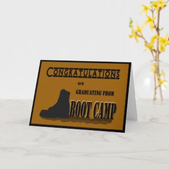 Military Boot Camp Graduation Card | Zazzle