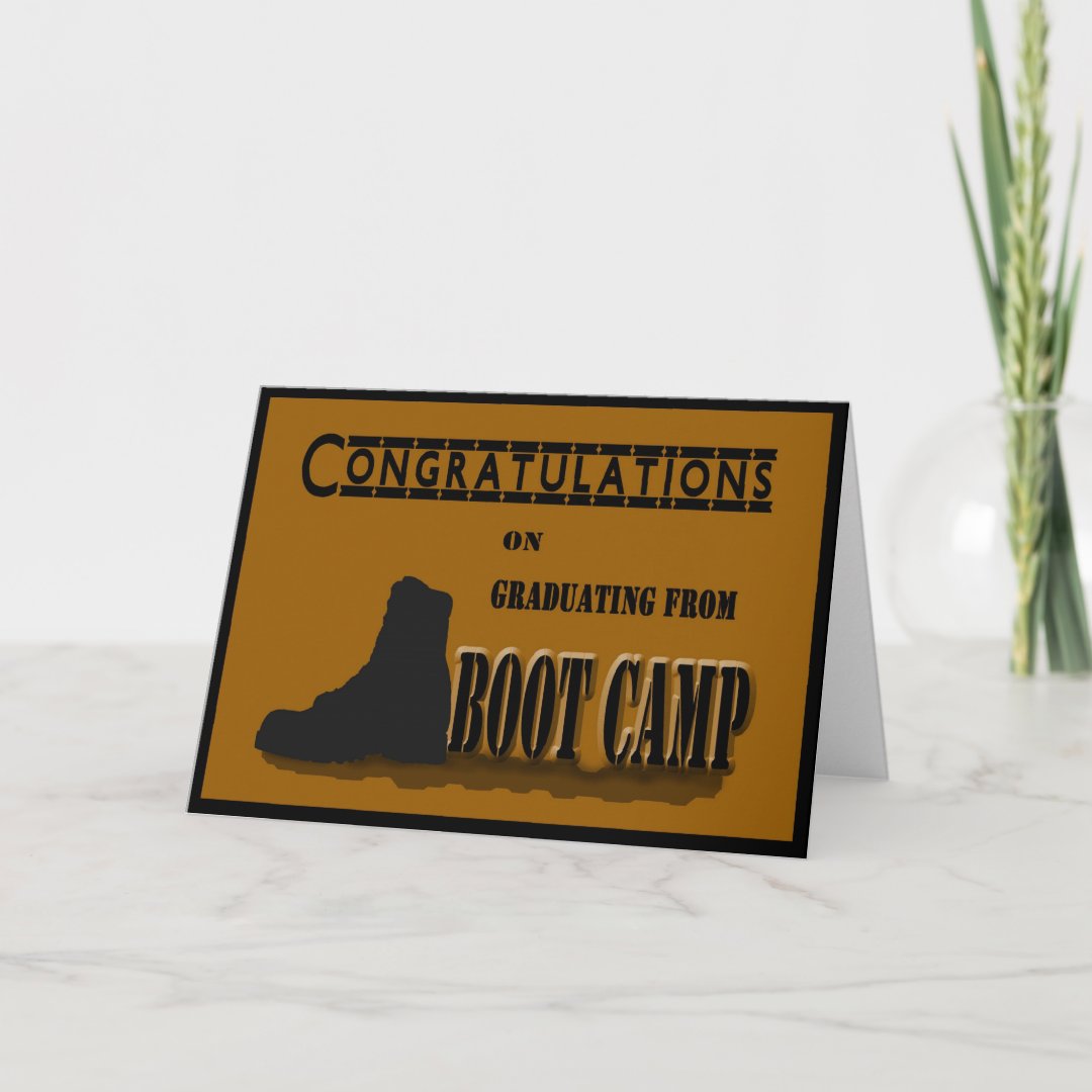Military Boot Camp Graduation Card | Zazzle