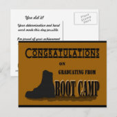 Military Boot Camp Graduation Postcard | Zazzle