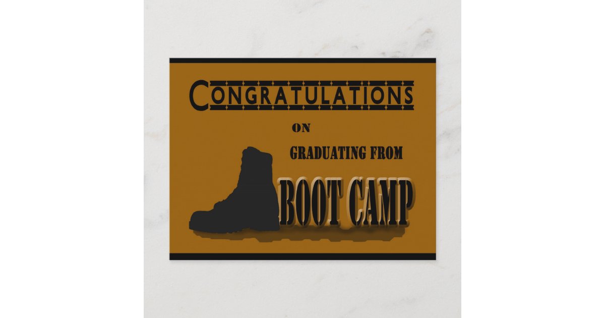 Military Boot Camp Graduation Postcard | Zazzle