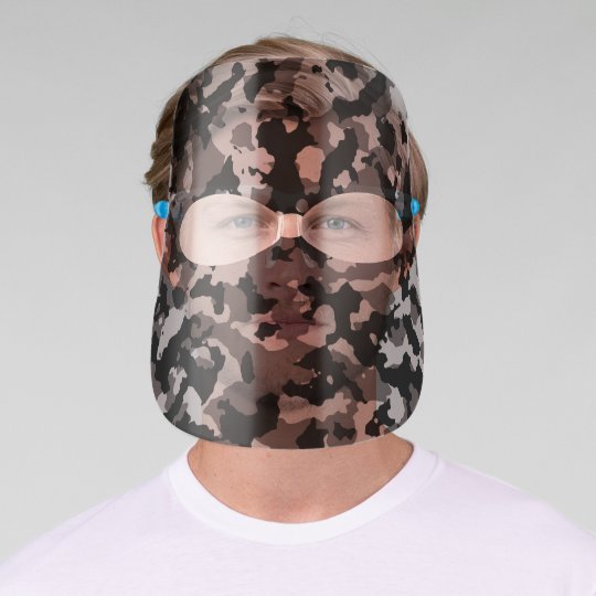 Military Brown Camo Camouflage Pattern Face Shield | Zazzle.com