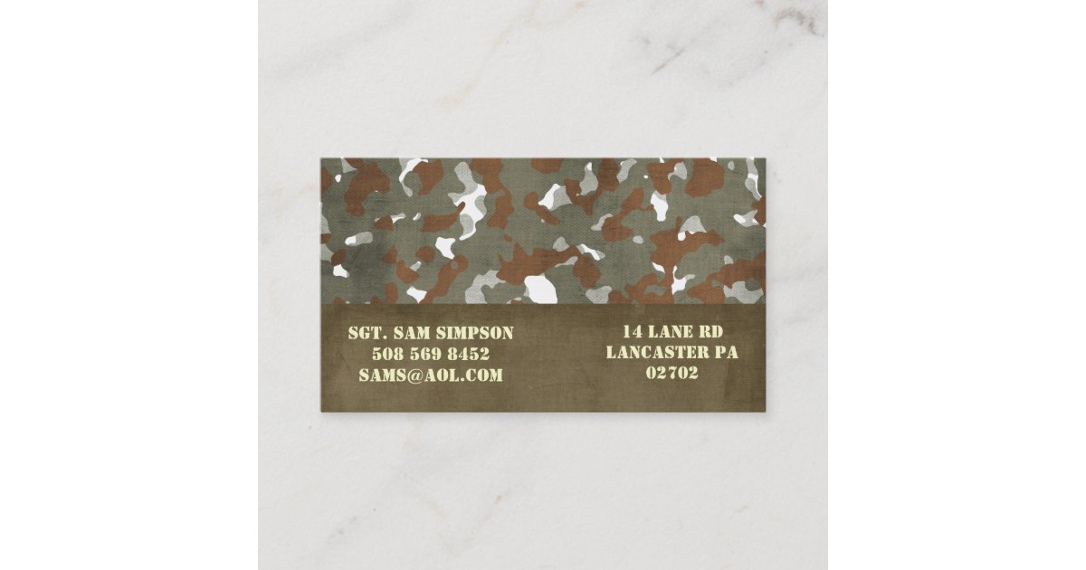 military business cards | Zazzle