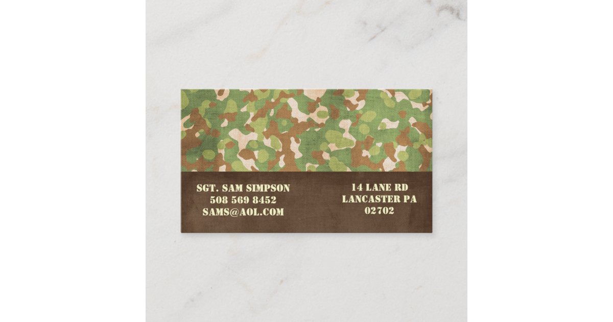 military business cards | Zazzle