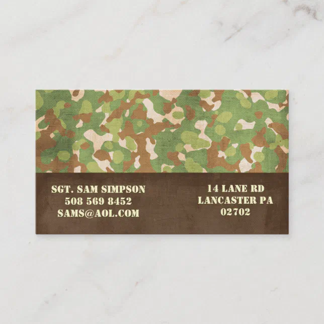 military business cards | Zazzle