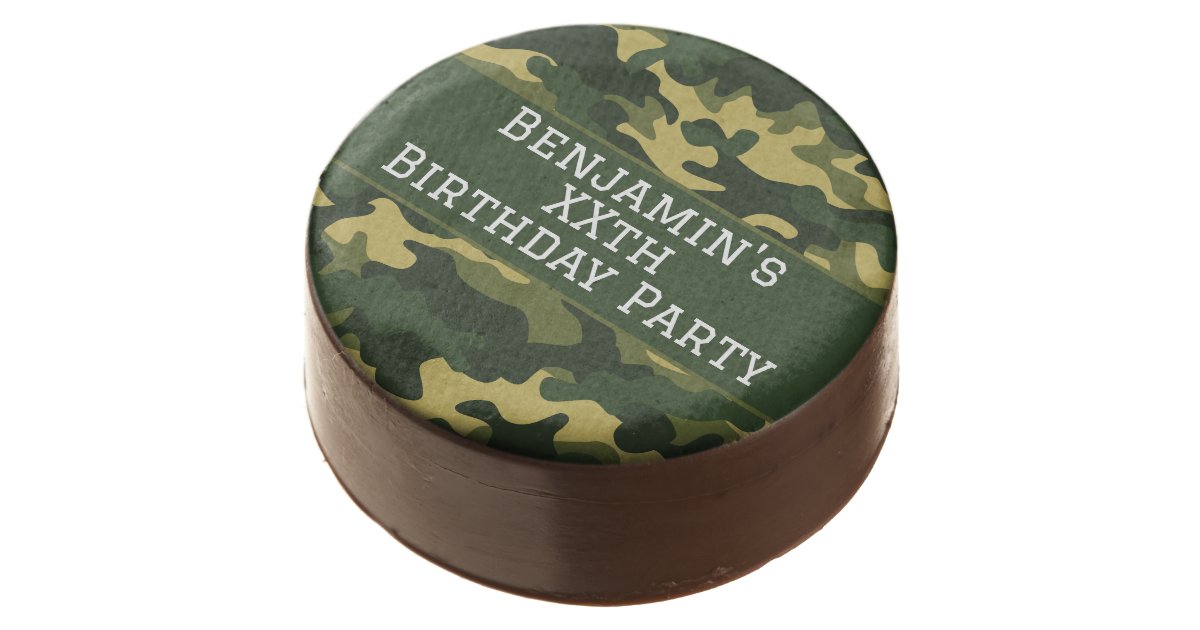 Military camouflage Birthday Party Theme Custom Chocolate Covered Oreo ...