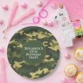 Military camouflage Birthday Party Theme Custom Paper Plates | Zazzle