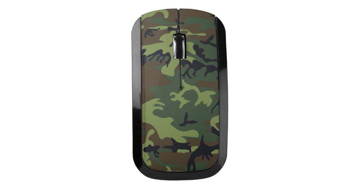 Military Camouflage Pattern, Woodland Style Wireless Mouse | Zazzle.com