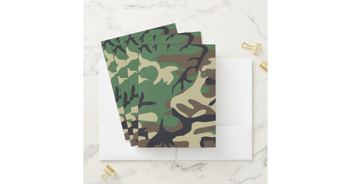 Military Camouflage Pocket Folder | Zazzle